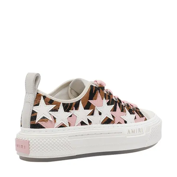 Amiri Zebra Stars Court Low Top Sneakers - Pink