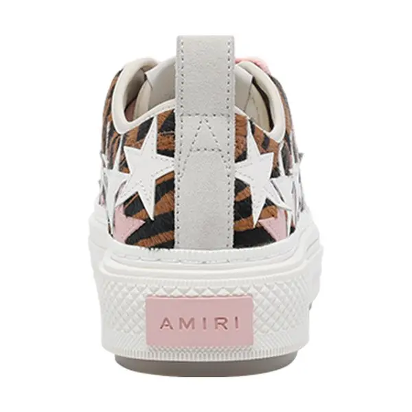 Amiri Zebra Stars Court Low Top Sneakers