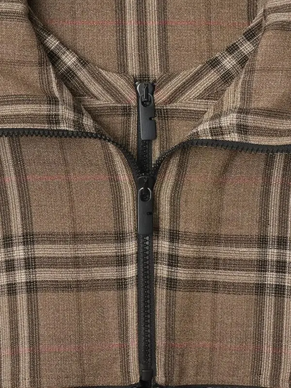 Burberry Checked Zip-up Jacket - Multicolor