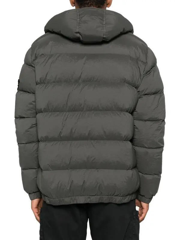 Stone Island Padded Hooded Down Jacket - Gray