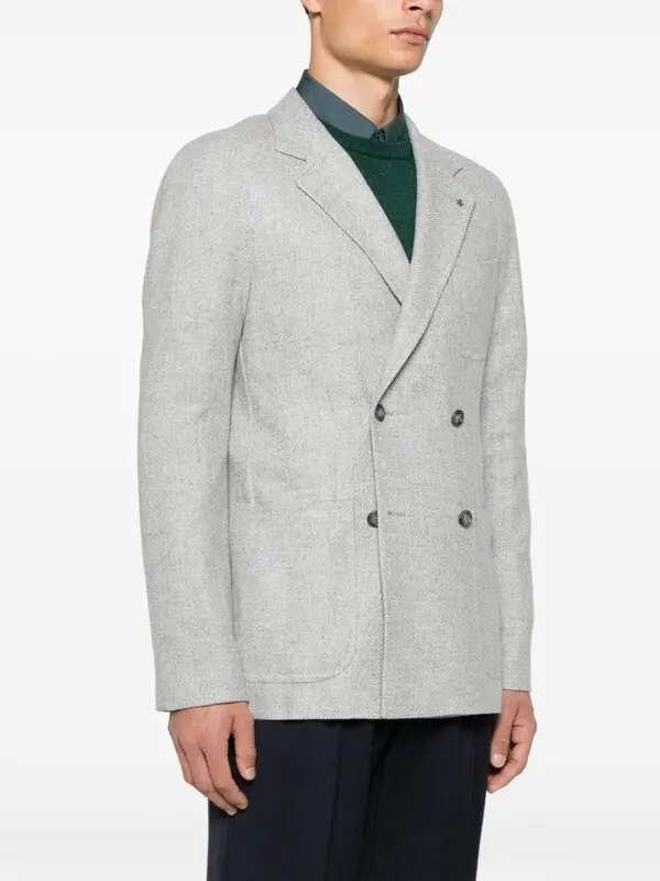 Tagliatore Wool Double Breasted Blazer - Multicolor