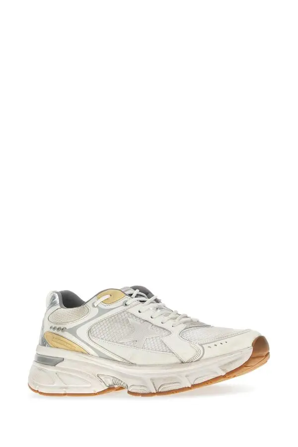 GOLDEN GOOSE Mesh And Leather Lightstar Sneakers - White