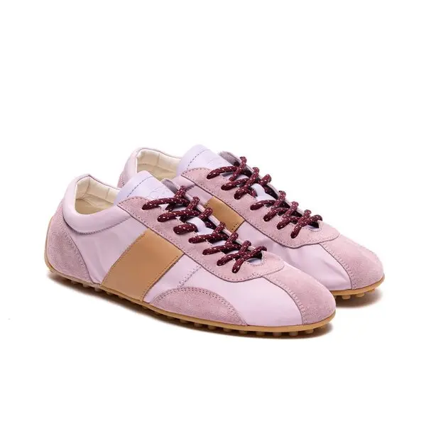 TOD'S Leather And Suede Marathon Sneakers - Pink