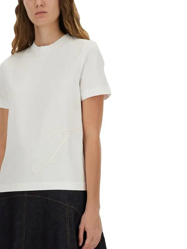 Jacquemus Embroidered Cotton T-shirt - White