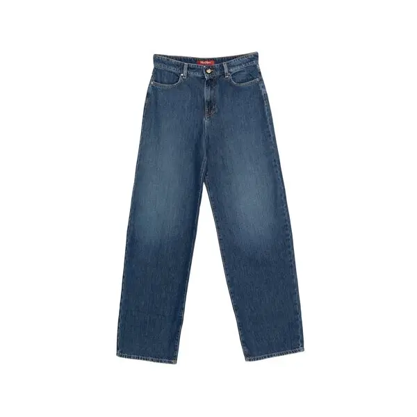 Max Mara Cotton Straight-leg Jeans - Blue