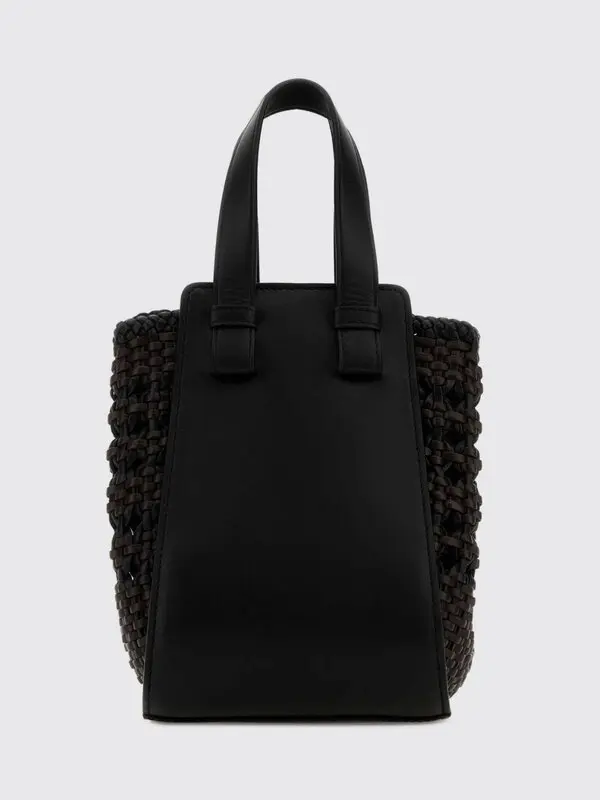 Loewe Calfskin And Woven Handbag