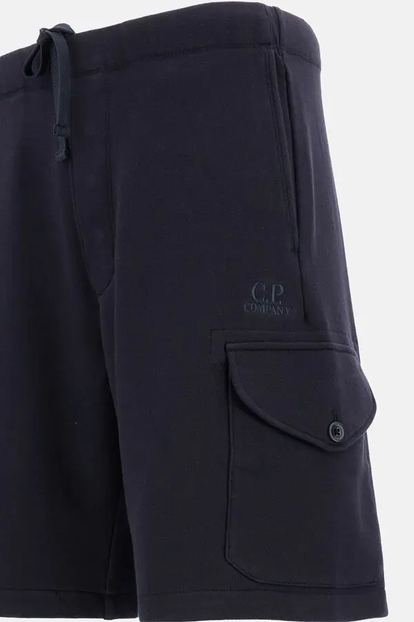 C.P. COMPANY Diagonal Raised Fleece Cargo Sweatshorts - Multicolor