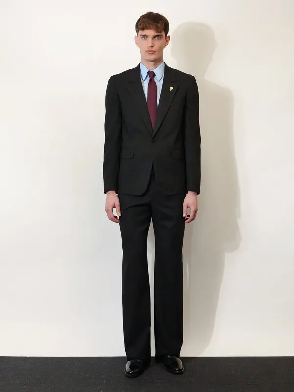 Gucci Gg Wool Blend Trousers - Black