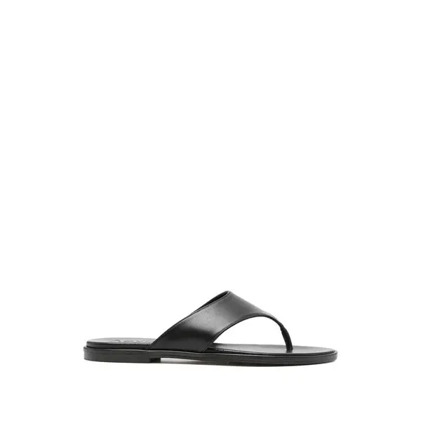 AeydĒ Nappa Leather Thong Sandals - Black