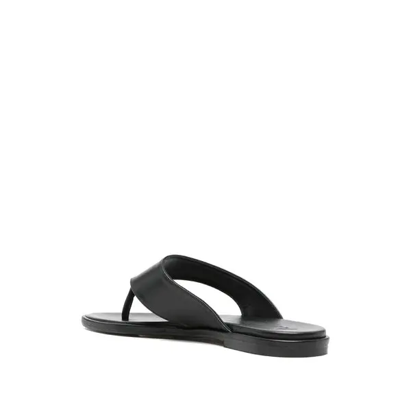 AeydĒ Nappa Leather Thong Sandals - Black