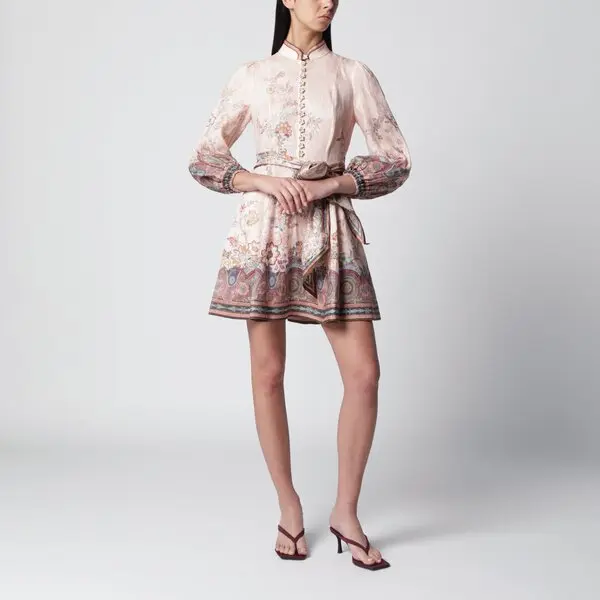 Zimmermann Paisley Alchemy Mini Dress - Pink