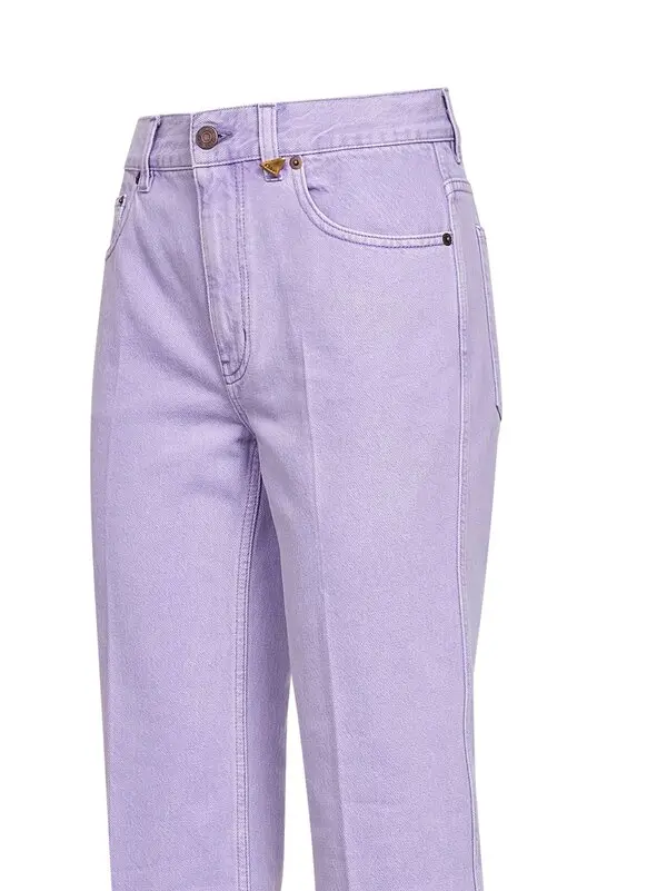 Chloé Straight Leg Garment-dyed Organic Cotton Denim Jeans - Multicolor