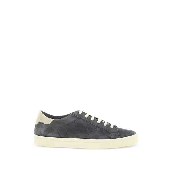 Brunello Cucinelli Grey Suede Lace-up Low-top Sneakers - Gray