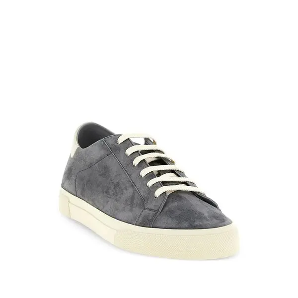 Brunello Cucinelli Grey Suede Lace-up Low-top Sneakers - Gray
