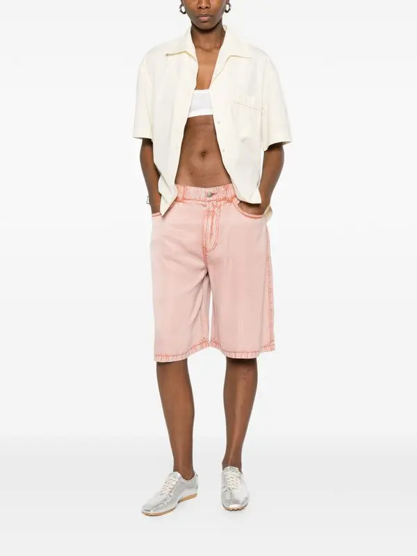 DIESEL® Bermuda Shorts With Pink Seam Detail - Multicolor
