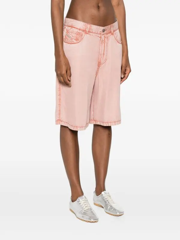DIESEL® Bermuda Shorts With Pink Seam Detail - Multicolor