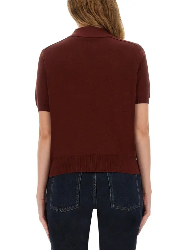 Burberry 100% Wool Short Sleeve Polo