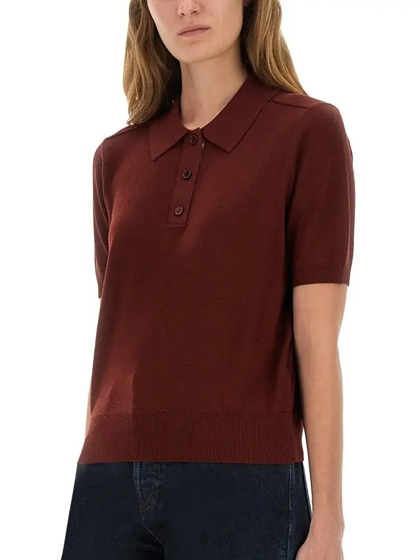 Burberry 100% Wool Short Sleeve Polo