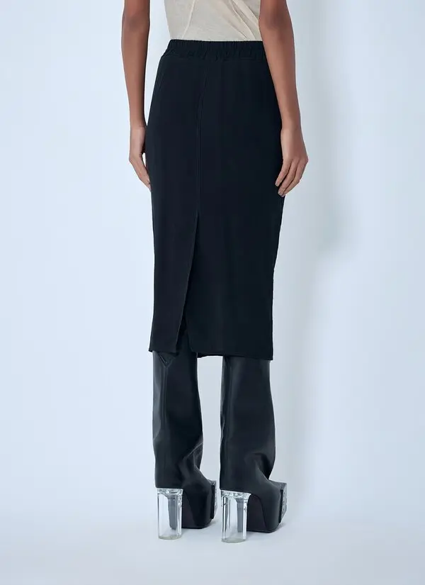Rick Owens Elasticated Midi Skirt