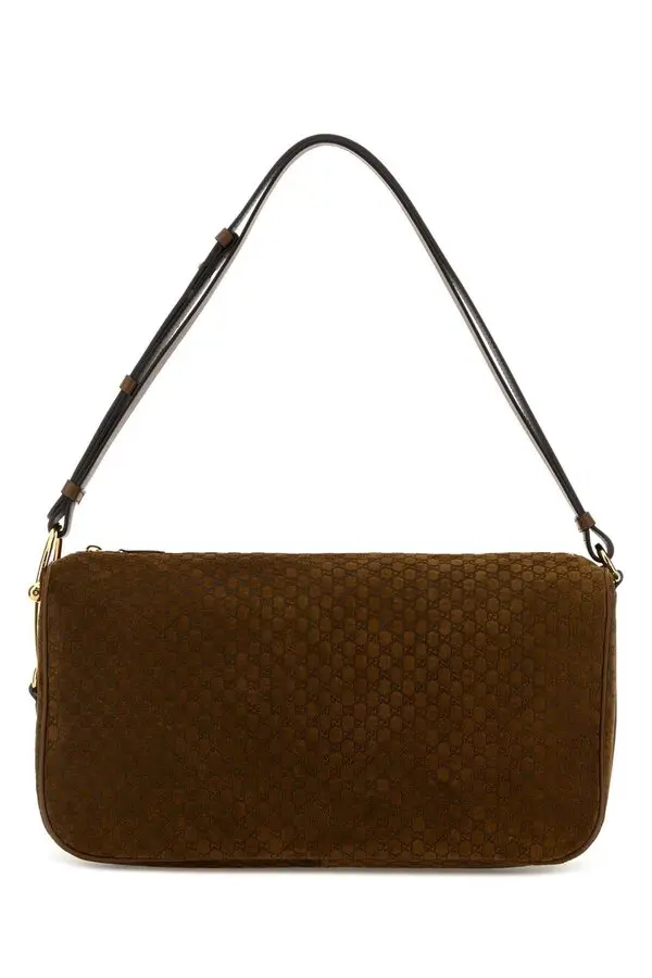 Gucci Half Horsebit Shoulder Bag - Brown