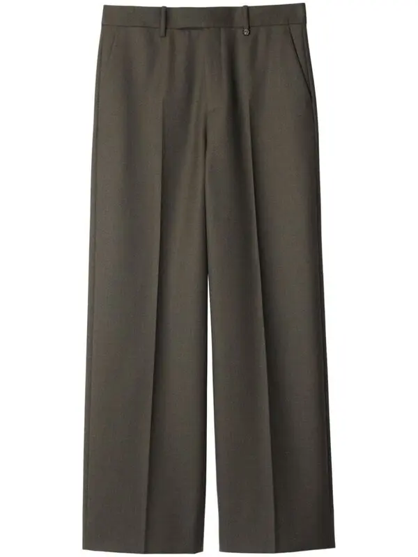 Burberry Wool Tailored Pants - Multicolor