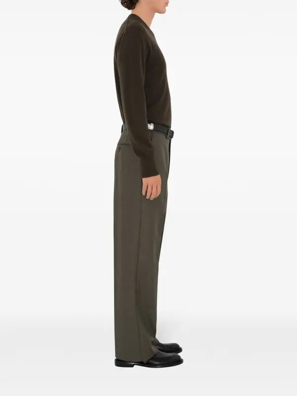 Burberry Wool Tailored Pants - Multicolor