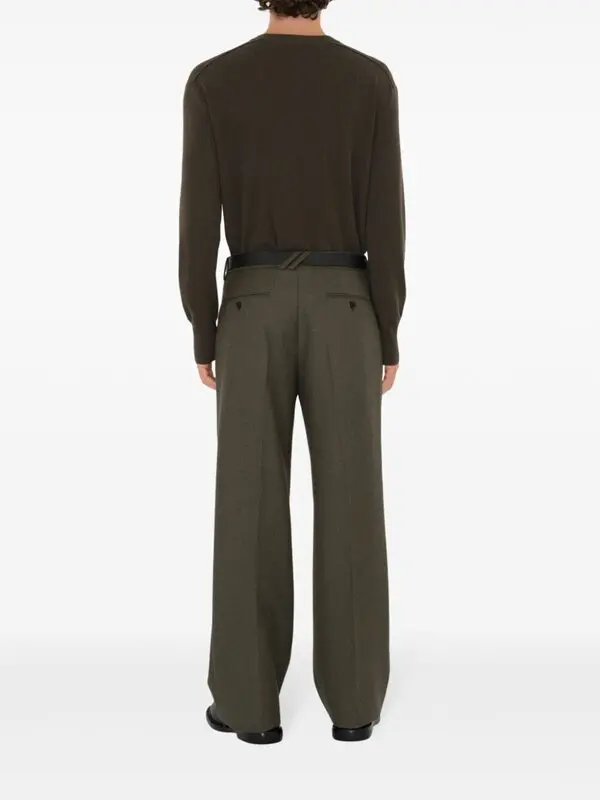 Burberry Wool Tailored Pants - Multicolor
