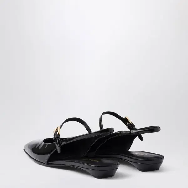 Prada Patent Leather Slingback Ballerinas - Black