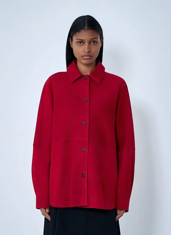 TOTEME Suede Overshirt - Multicolor