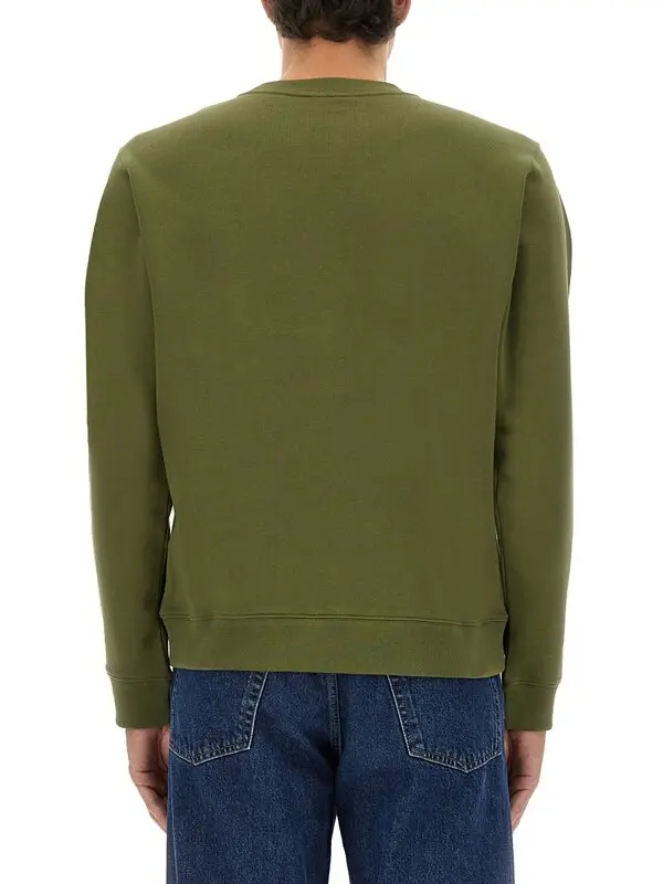 Kenzo Crewneck Sweatshirt With Embroidered Tiger Graphic - Green