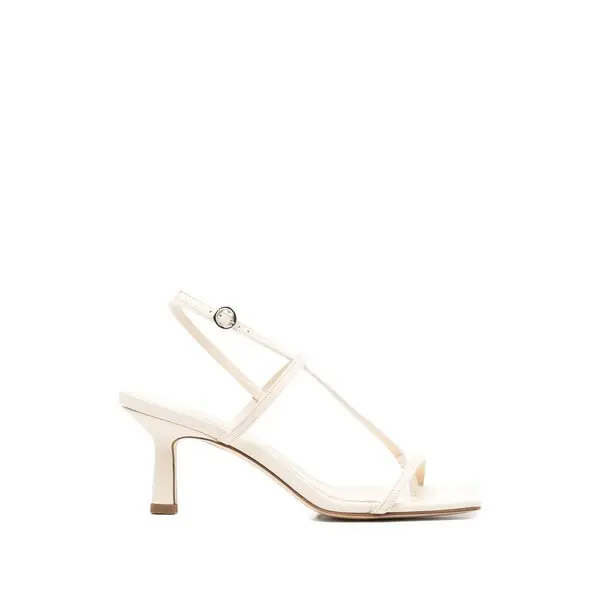 AeydĒ T-bar Square Toe Sandals - Cream