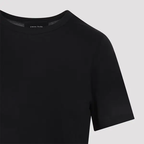 Simone Rocha Cotton T-shirt With Satin Bow Tails