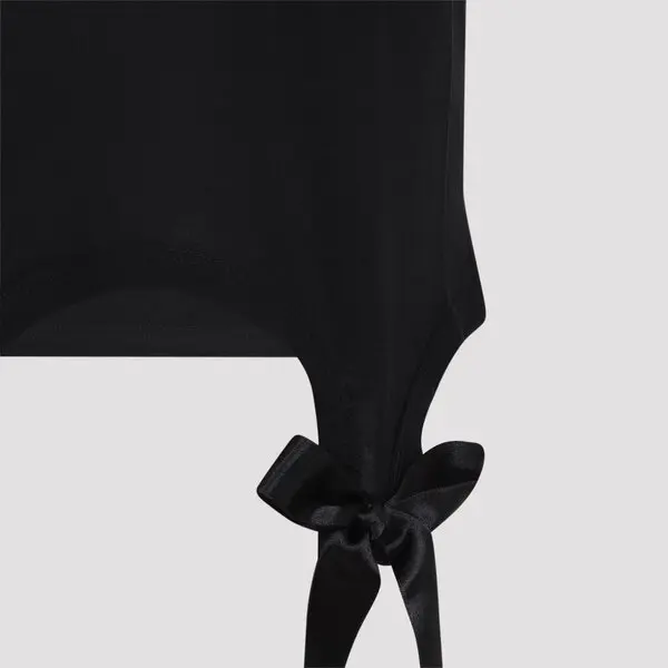 Simone Rocha Cotton T-shirt With Satin Bow Tails