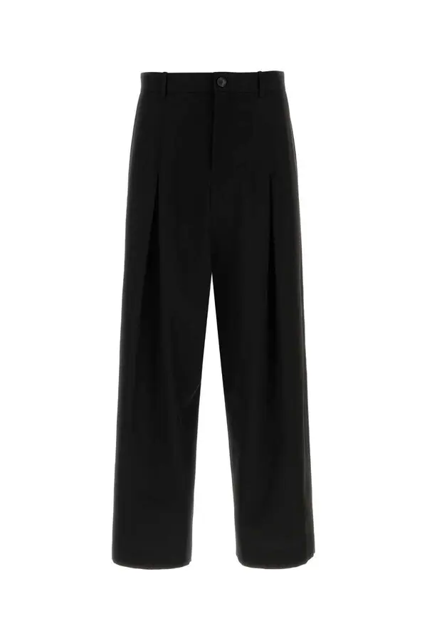 Loewe Cotton Wide-leg Pant - Black