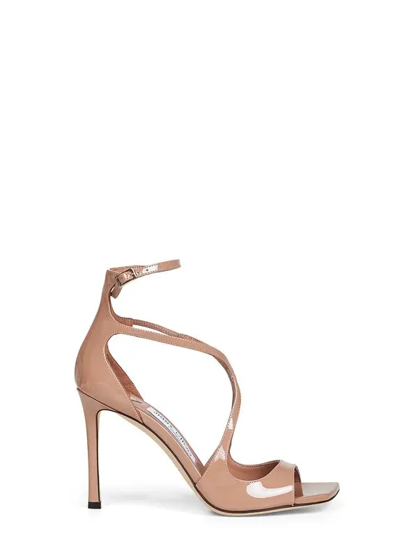 JIMMY CHOO Azia 95 Patent Leather Sandals - Multicolor