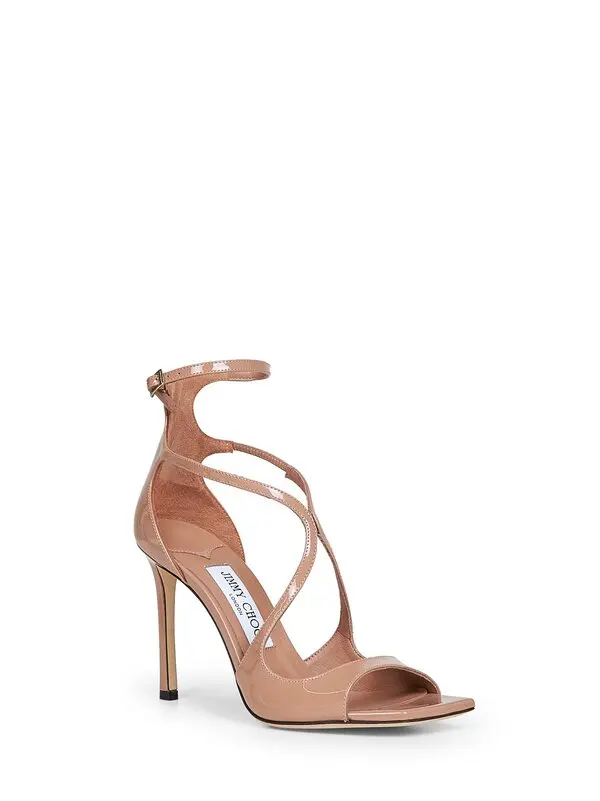 JIMMY CHOO Azia 95 Patent Leather Sandals - Multicolor
