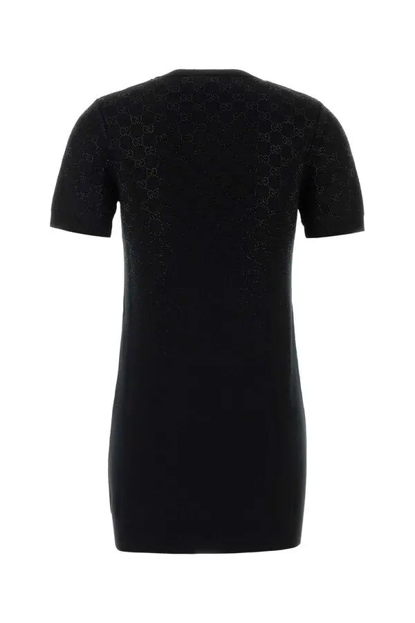 Gucci Wool Blend Mini Dress - Black