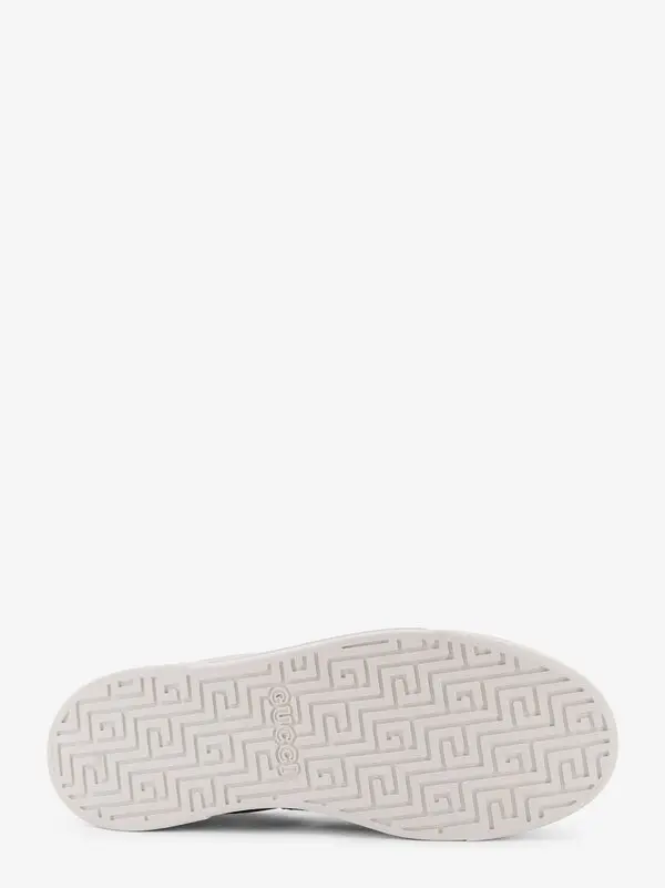 Gucci Ace Low-top Leather Sneakers With Web Detail - Multicolor