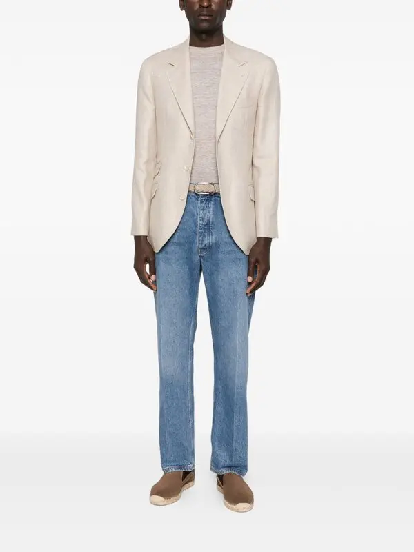 Brunello Cucinelli Linen Blend Short Sleeve Sweater