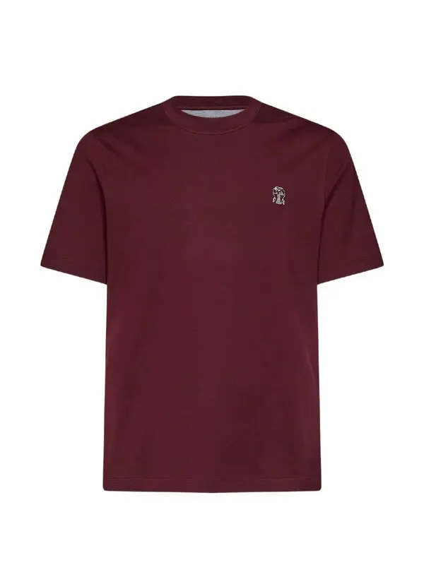 Brunello Cucinelli Logo Cotton T-shirt - Multicolor