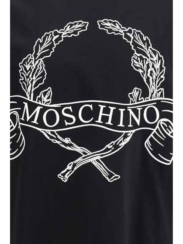 Moschino Maxi Laurel Crown Embroidery T-shirt - Black