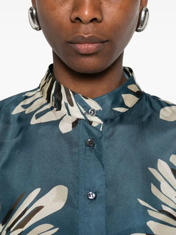 Brunello Cucinelli Printed Silk Shirt