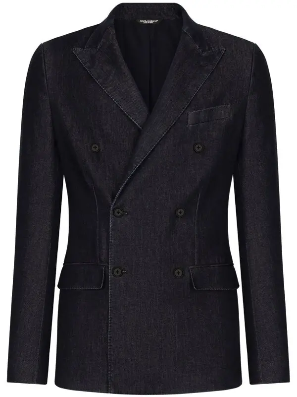 Dolce & Gabbana Double Breasted Denim Blazer