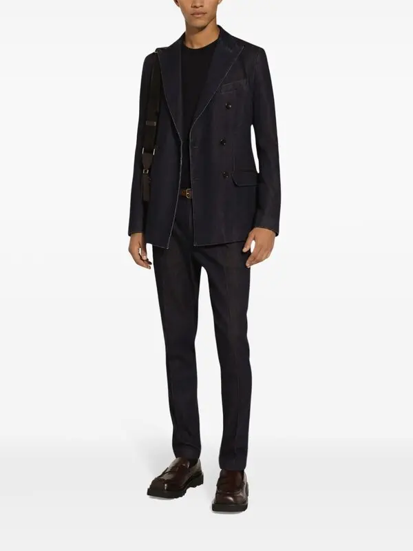 Dolce & Gabbana Double Breasted Denim Blazer