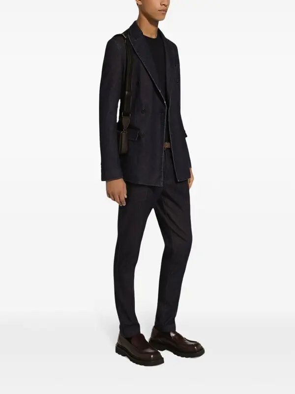 Dolce & Gabbana Double Breasted Denim Blazer