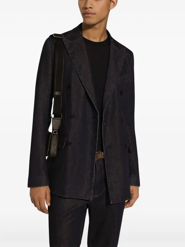 Dolce & Gabbana Double Breasted Denim Blazer
