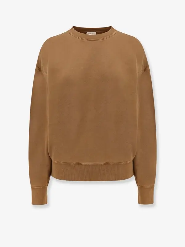 Saint Laurent Certified Cotton Sweatshirt With Logo Label - Multicolor