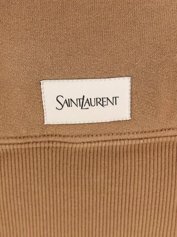 Saint Laurent Certified Cotton Sweatshirt With Logo Label