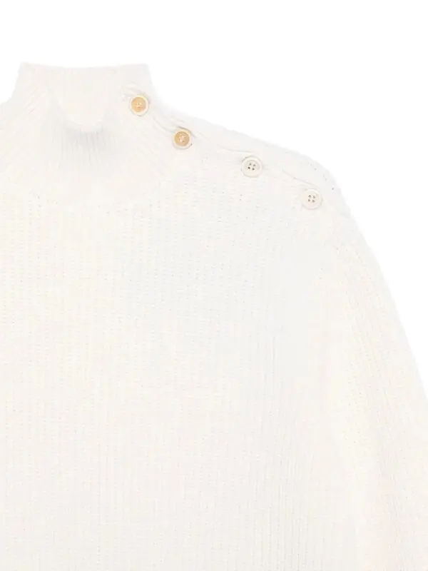 Prada Cashmere Button Detailed Turtleneck Sweater - Multicolor
