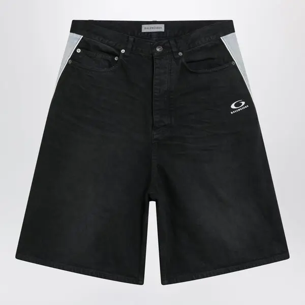 Balenciaga Loop Sport Icon Denim Shorts